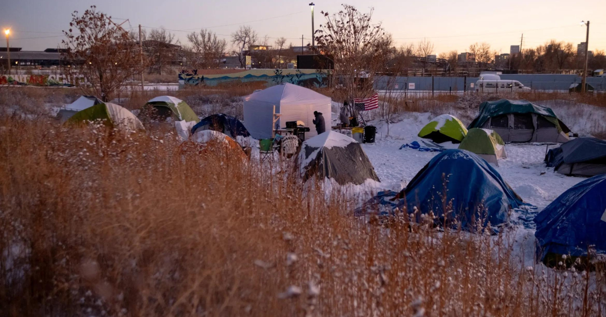 On a dead-end street in north Denver, migrants are surviving winter ...